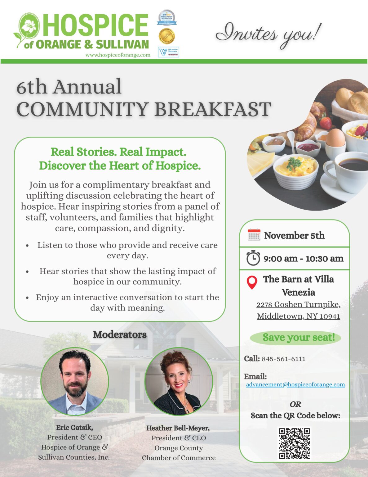 Hospice of Orange & Sullivan | 6th Annual Community Breakfast - Hospice ...